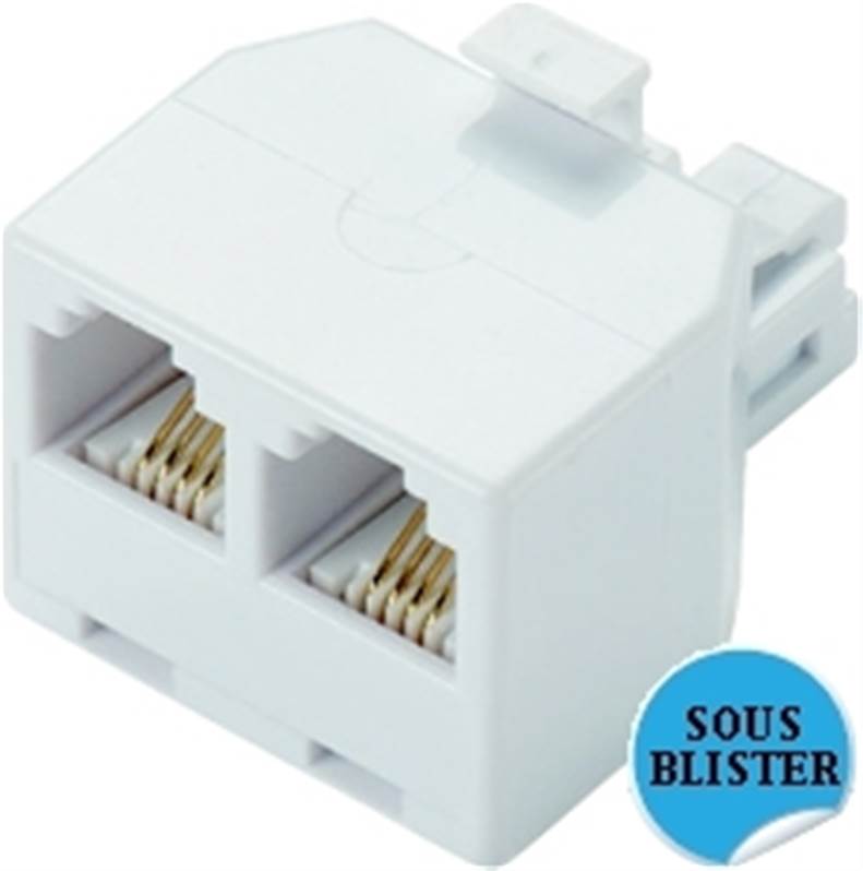 DOUBLEUR RJ45 1 Mâle / 2 Femelle ERARD CONNECT